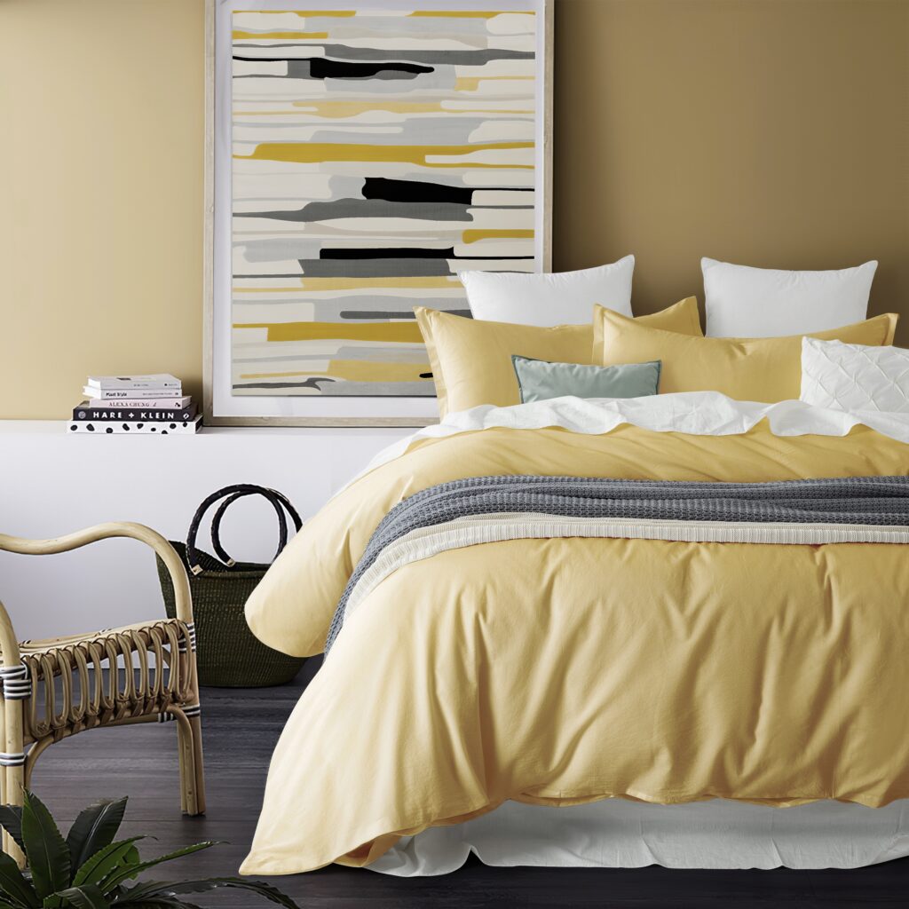 Stonewashed Cotton Casual Duvet Cover Set Relaxed Modern Style Bedding ...